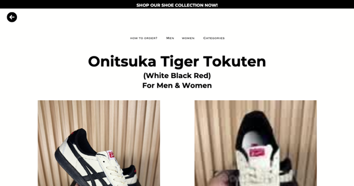 onitsuka tiger tokuten white black red