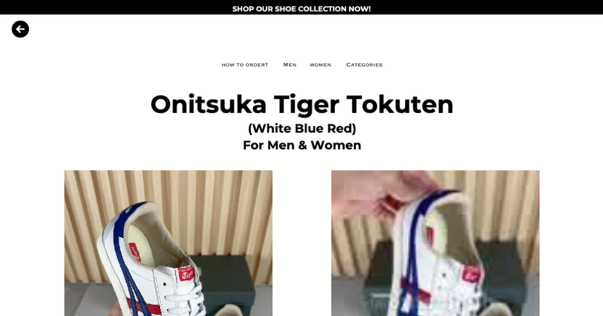 onitsuka tiger tokuten White Blue Red