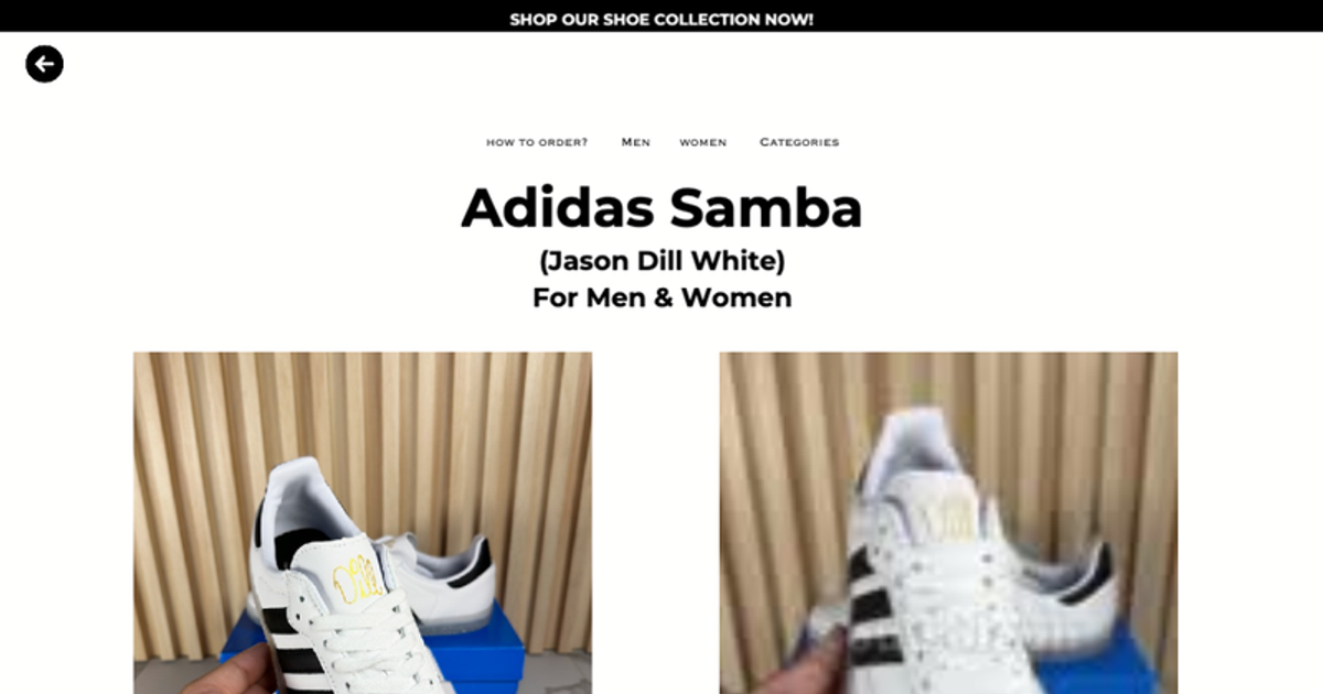 adidas samba Jason Dill White