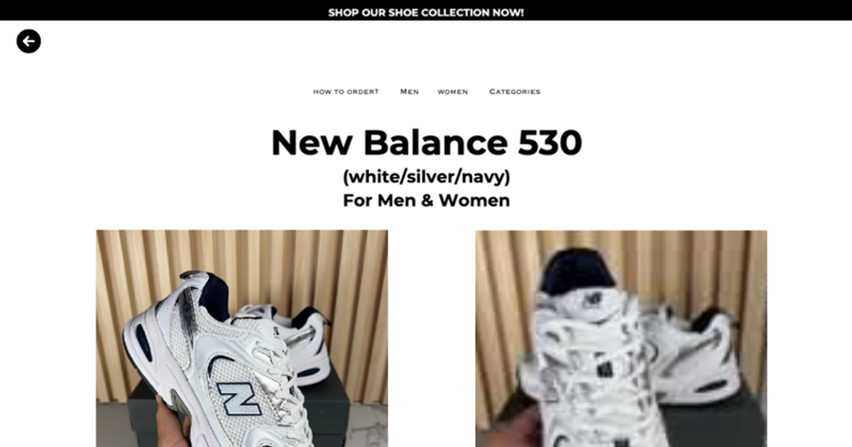 outsoleph nb530 white silver navy