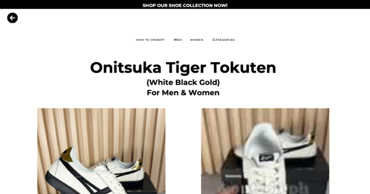 onitsuka tiger tokuten white black gold