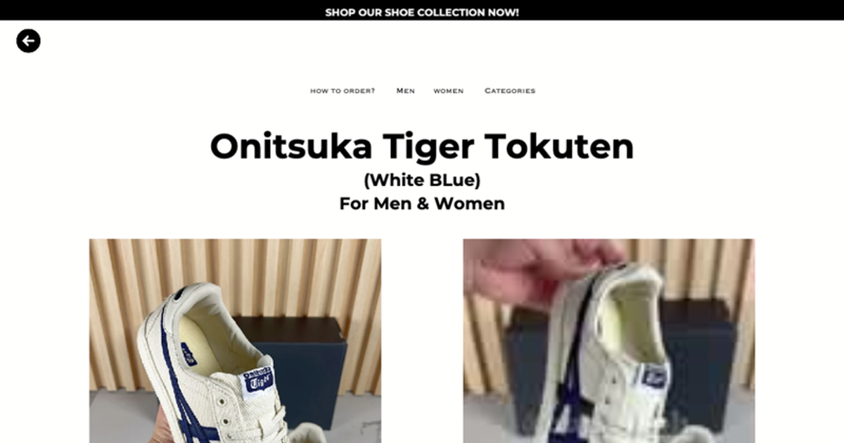 onitsuka tiger tokuten white blue